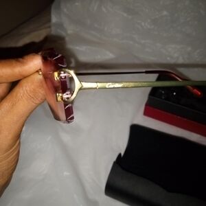 Cartier | Accessories | Cartier Wire Gold Sunglasses Diamond Cut Lenses ...